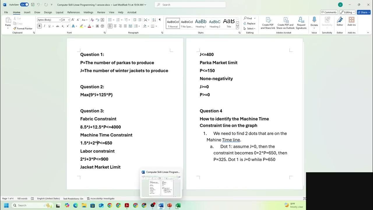 How to use Excel Solver to solve linear optimization maximization problem - YouTube