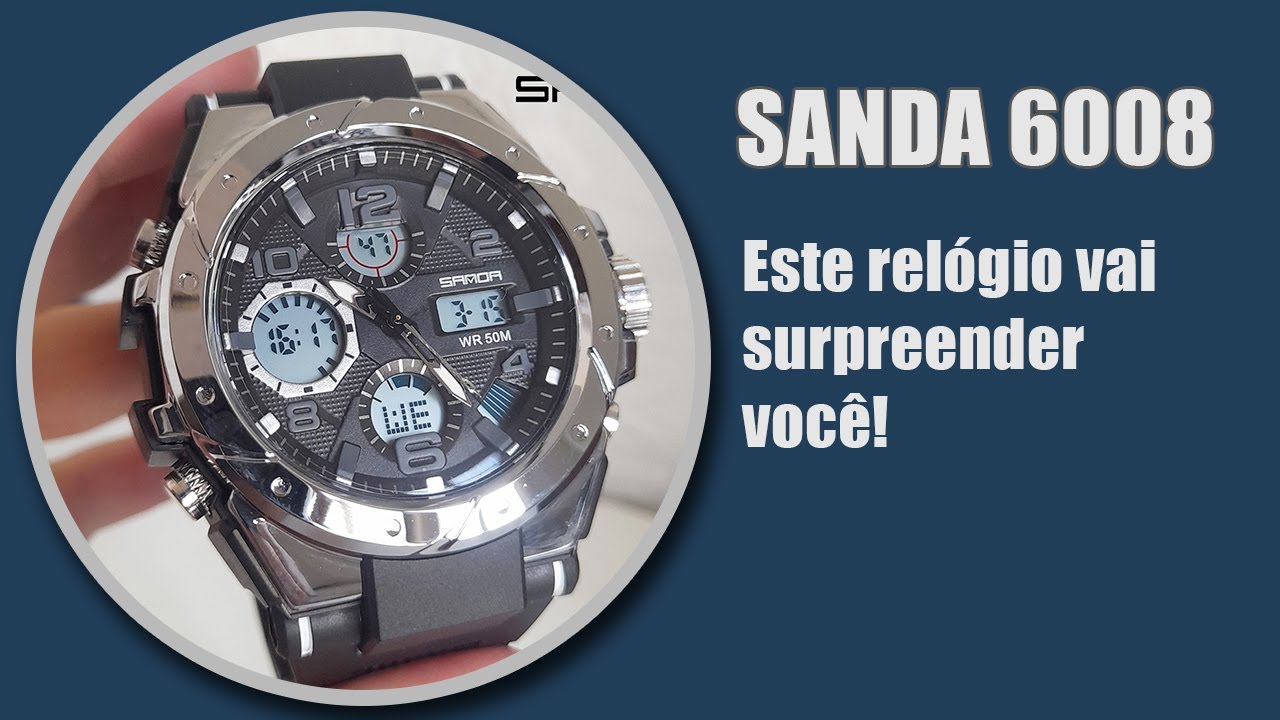 O relógio SANDA 6008 vai surpreender você! - YouTube
