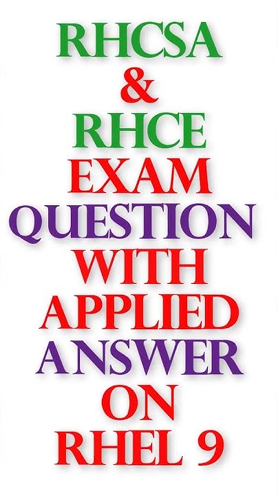 RHCSA & RHCE EXAM ON RHEL 9 #shorts #ytshorts #rhcsa #rhce #linux - YouTube