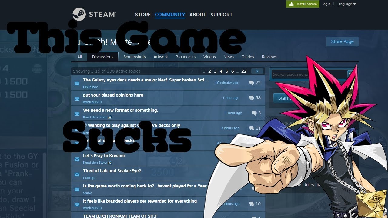 Lets Read Some Master Duel Steam Forums - YouTube