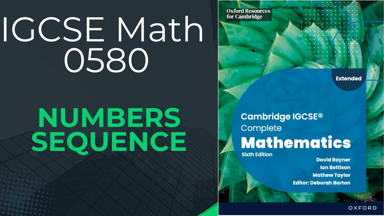 Numbers | Sequence | IGCSE Math 0580 - YouTube