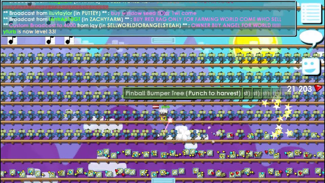 Growtopia | Harvesting 700 pinball tree. - YouTube