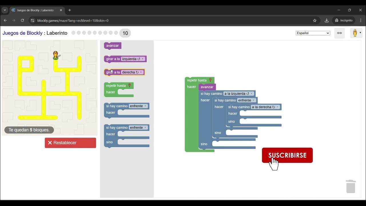 ¡Último Desafío Resuelto! 🚀 Dominando el Laberinto en Blockly Games 🧩 | Tutorial Paso a Paso ...