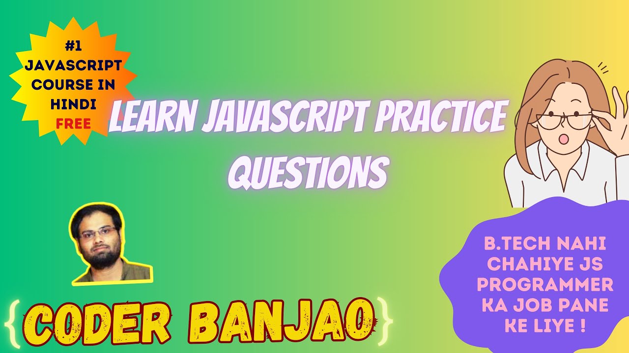 Learn JavaScript Practice Questions In Hindi | Coder Banjao - YouTube