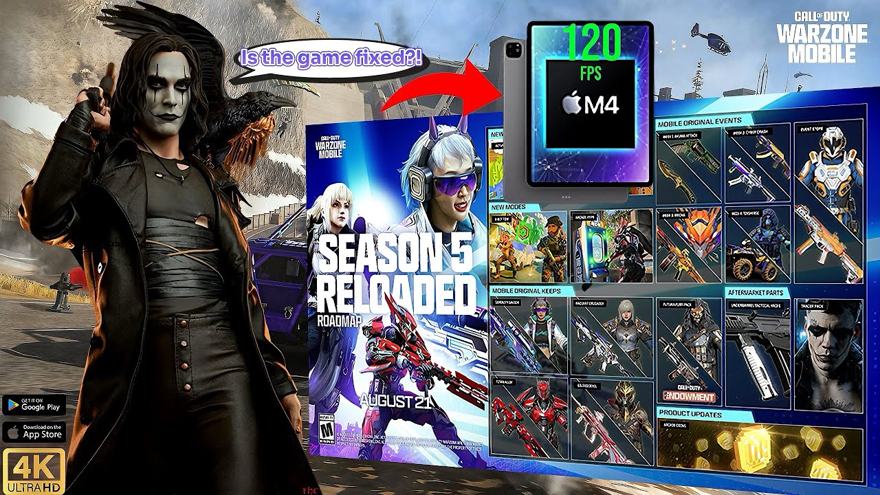 Warzone Mobile S5 Reloaded Update 120 FPS gameplay iPad Pro 2024 - YouTube