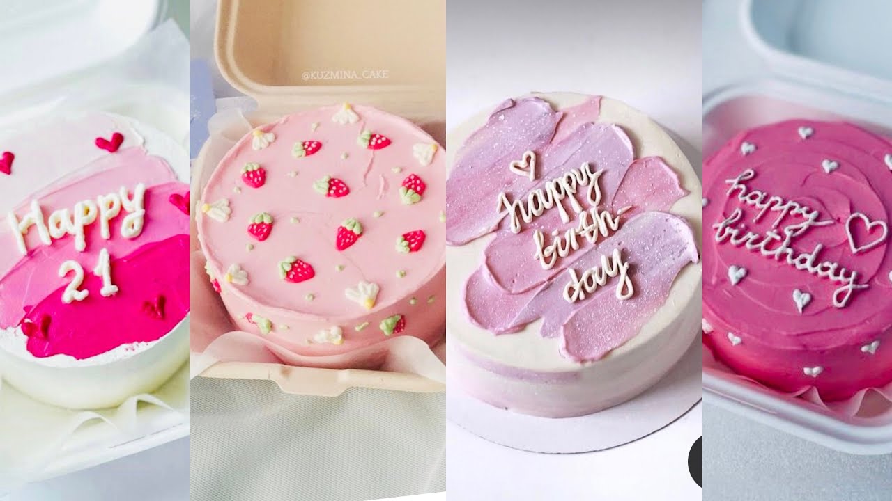 Cute simple cake designs/ cake decorating ideas - YouTube