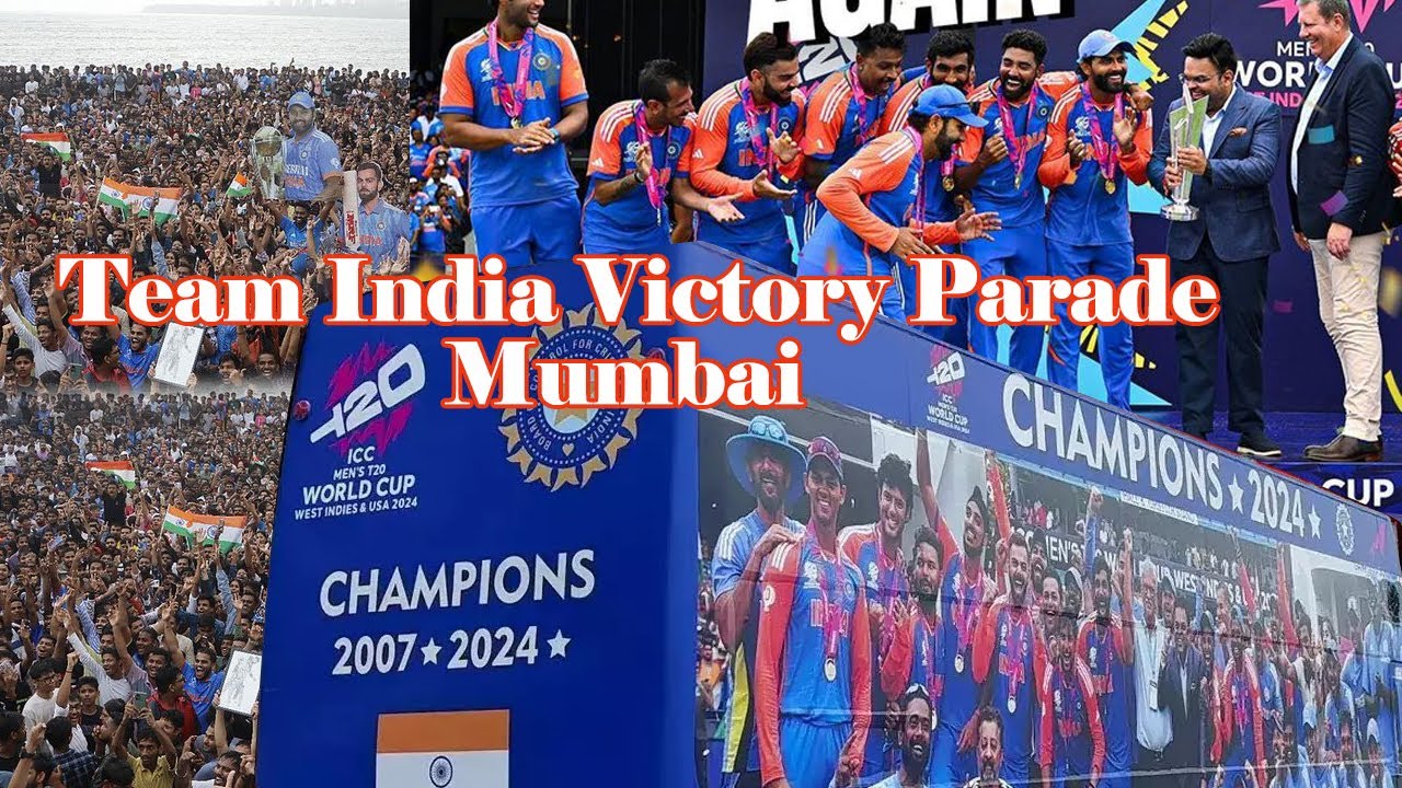 T20 World Champion | Team India Victory Parade Mumbai | BCCI | ICC ...