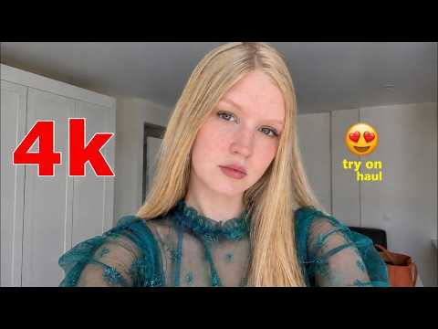 4K Lingerie Try On Haul See Everything Sheer Transparent Micro Bikini & See-Through Dresses