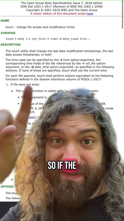 the history of the "touch" command on unix systems in the terminal. it's not just for making ...