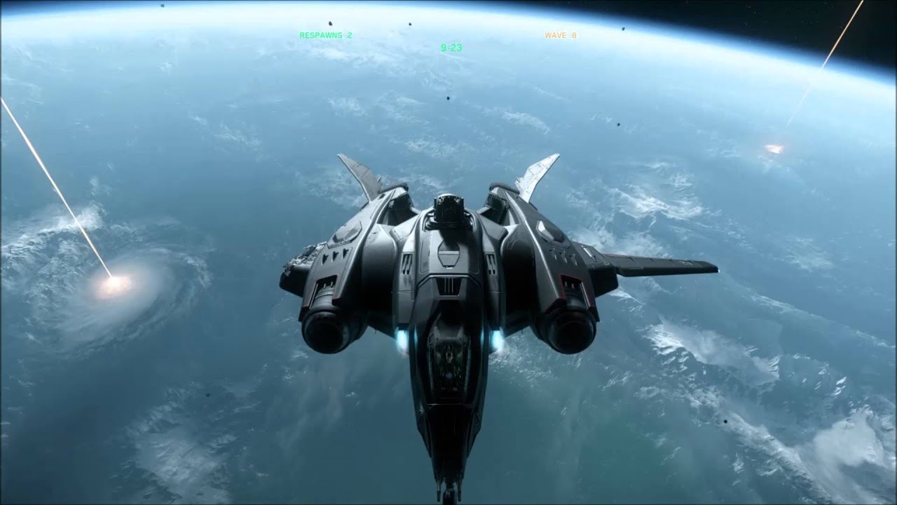 Vanduul Swarm Wave 1-18 | Vanguard - Alternating Laser Cannons - YouTube