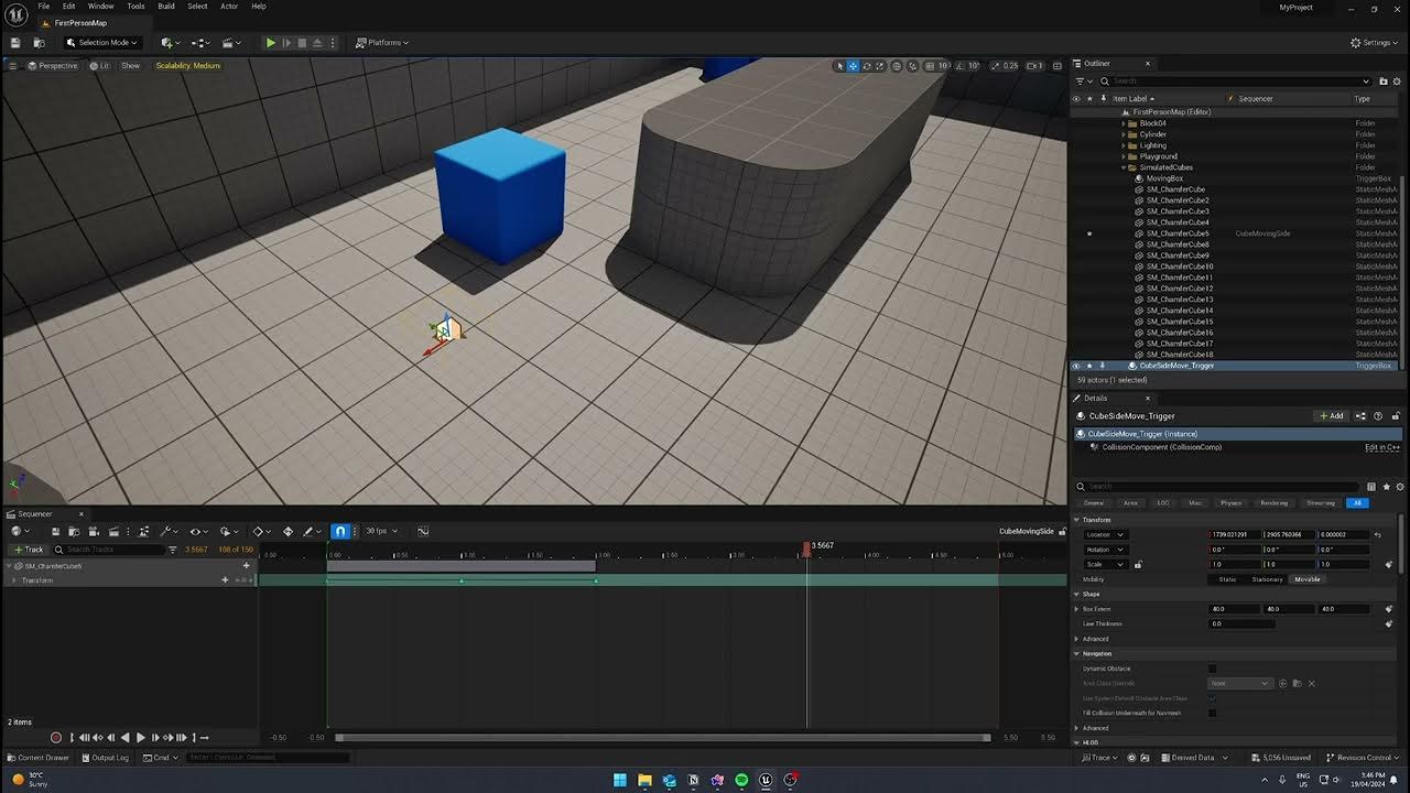 Unreal Engine 5.3 - Video Sequencer Animation with Triggers - YouTube
