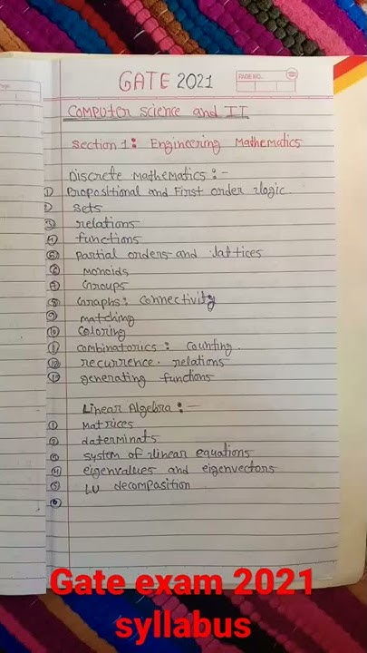 gate exam syllabus cse (engineering) - YouTube