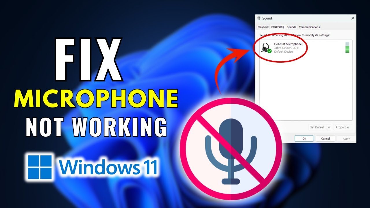 How To Fix Mic Not Working on PC | Microphone Not Working Windows 11 ...