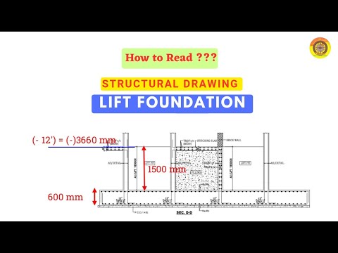 Lift Foundation || Structural Drawing #drawing #drawingtutorial #lift # ...