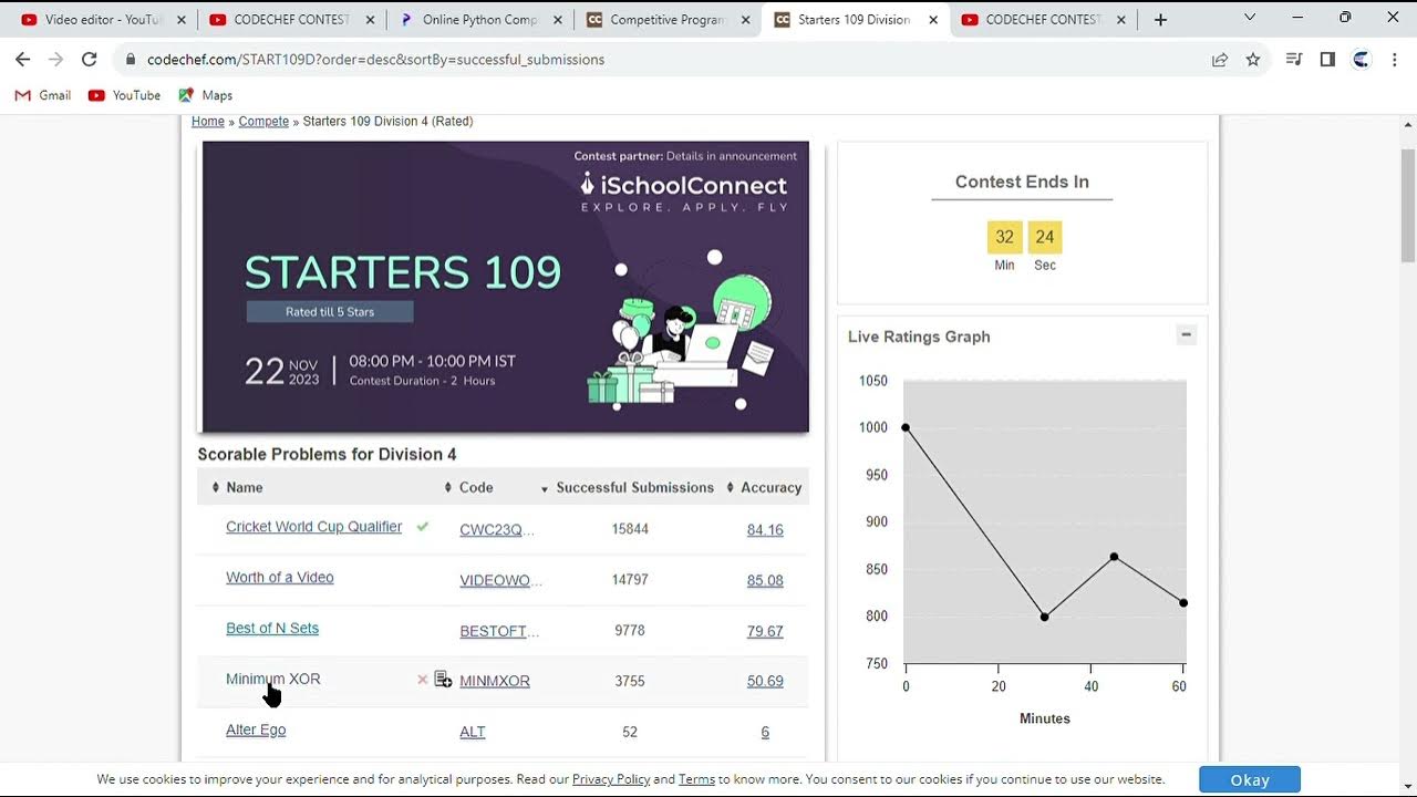 CODECHEF CONTEST 109 || ALL SOLUTION || MINIMUM XOR || ALL CODE IN ...