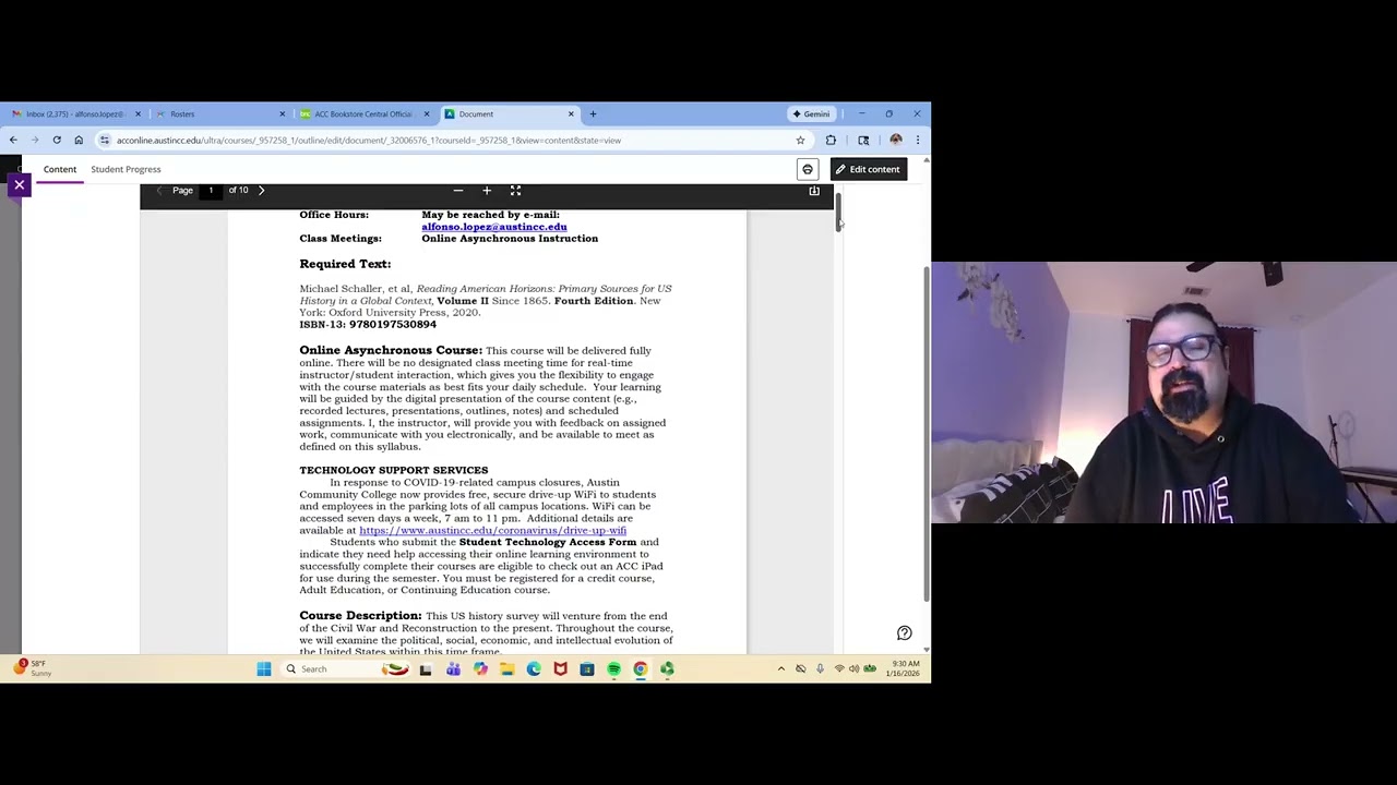 HIST 1302 US History II CLASS INTRODUCTION SPRING 2026 - YouTube
