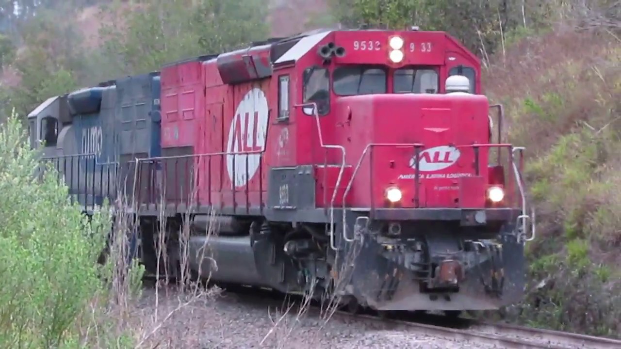 Trem cimenteiro (L17) com dupla de SD40T-2 #9533 ALL e #9523 RUMO - YouTube