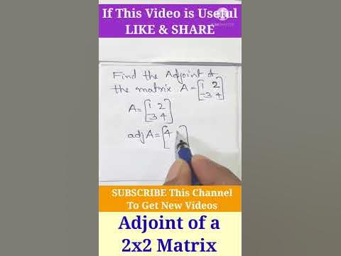 Find Adjoint of a 2x2 Matrix/ Shortcut/ Matrices and Determinants/ Plus ...