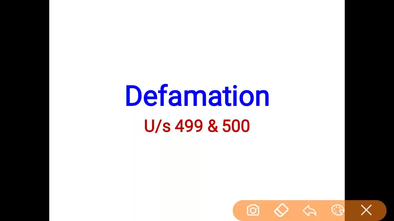 Defamation under section 499-500 | IPC - YouTube