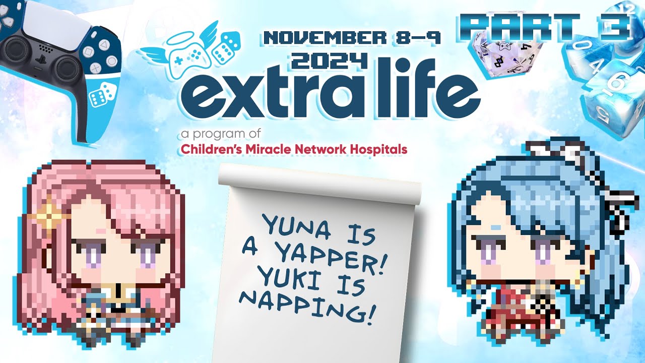 [CHARITY DONOTHON] Yuna Time! Extra Life 2024 Part 3 (Yuki & Yuna | Twin Vtubers) - YouTube