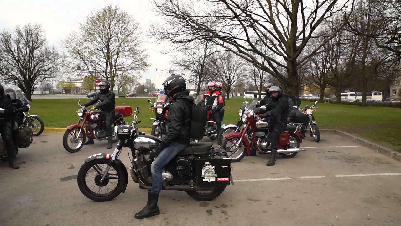 Jawa klubs Latvija.Rīga.Motosezonas atklāšana.25.04.15 - YouTube