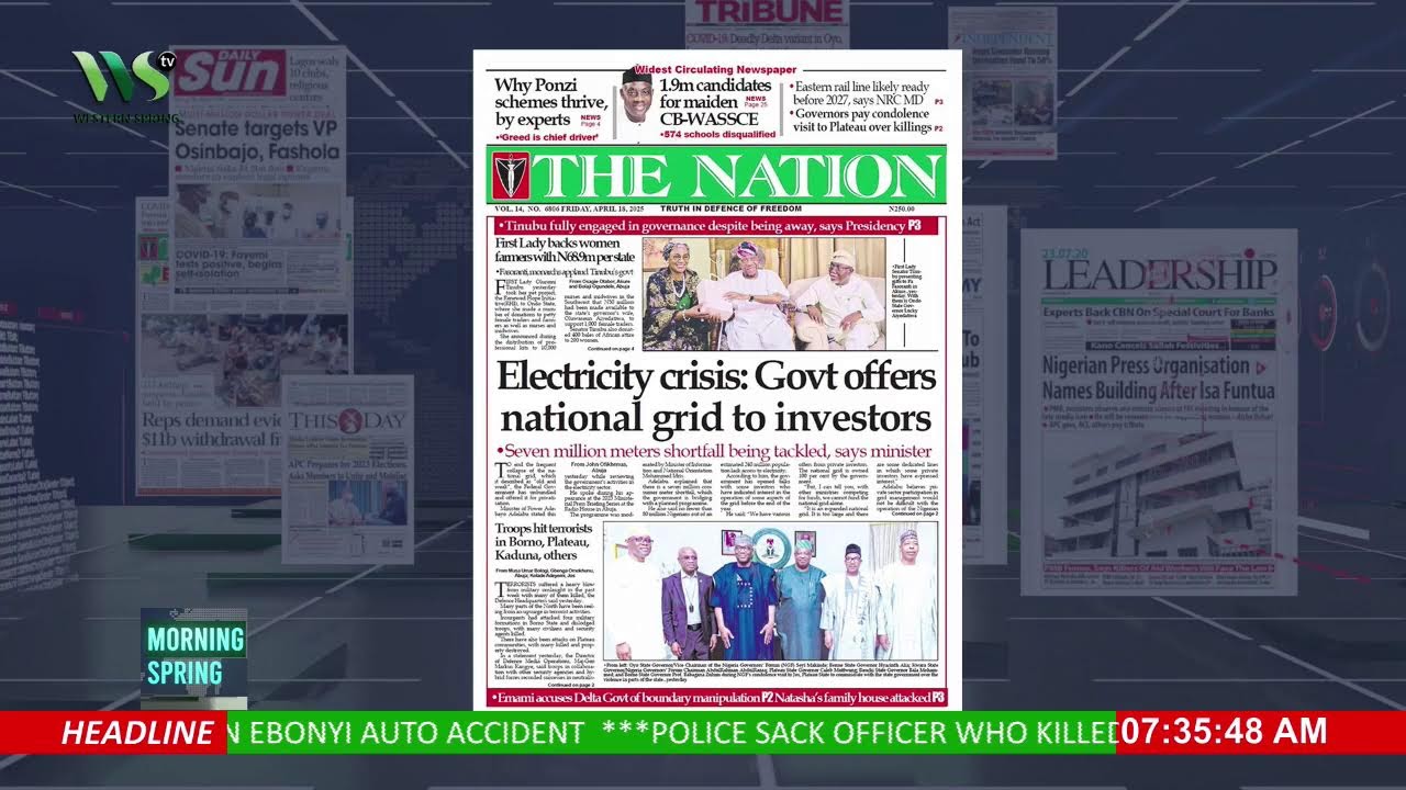 MORNING SPRING: NEWSPAPER REVIEW || 18-04-2025 - YouTube