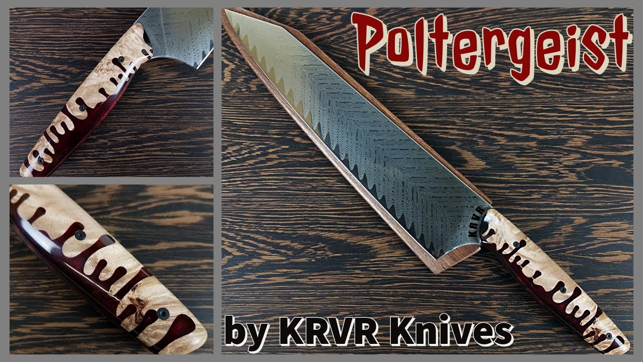 "Poltergeist" 10in (254mm) Damascus Gyuto Chef Knife by KRVR Knives ...