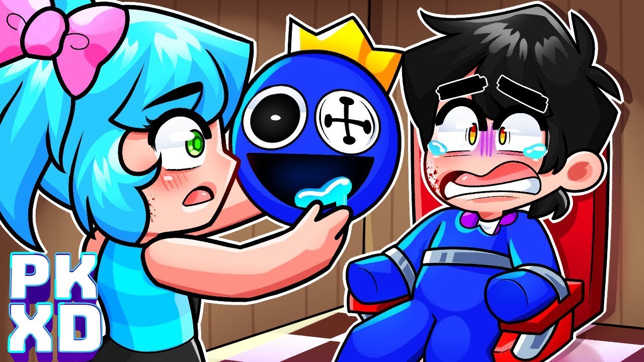 ¡ME CONVIERTO EN UN ATERRADOR RAINBOW FRIENDS! 😱😭 SOY BLUE 😈 SRJUANCHO ...