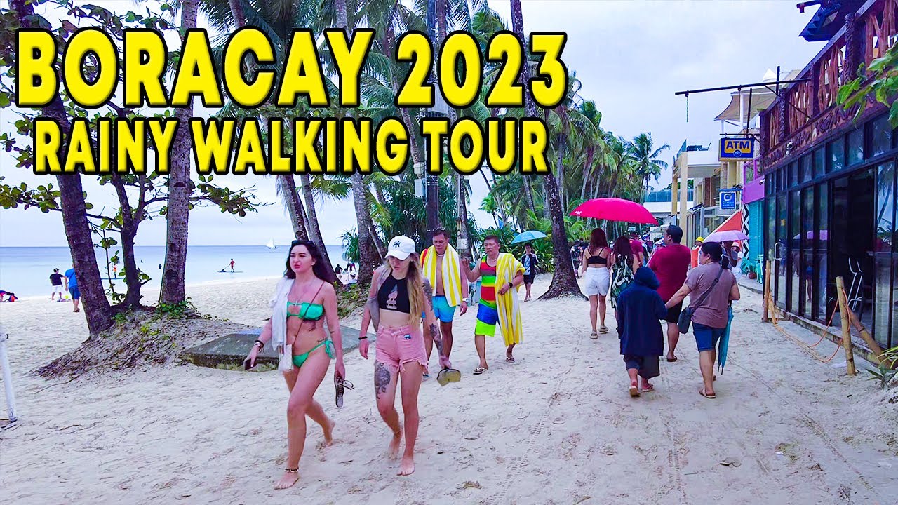 BORACAY WALKING TOUR on a Rainy Afternoon | From Station 3 to Station 1 ...