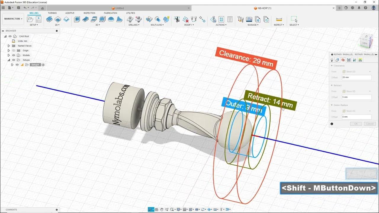 How to Use the Fusion 360 to Generate G-code for NymoLabs CNC 4th Axis - Part 2 - YouTube