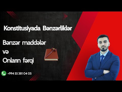 Konstitusiyanın qızıl qaydaları, oxşar müddəalar və onların fərqi  #dovletqullugu #qanunvericilik