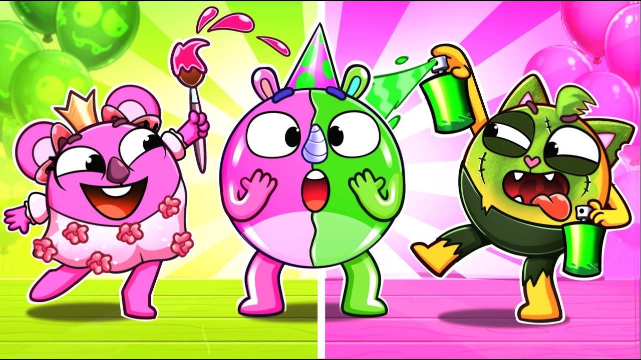 Pink Princess vs Green Bogey Song | Funny Kids Songs 😻🐨🐰🦁 And Nursery ...