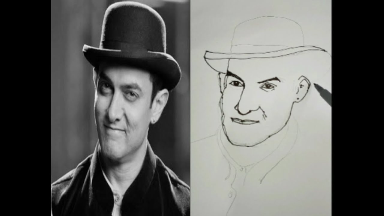 How to draw Amir Khan simple step by step - YouTube