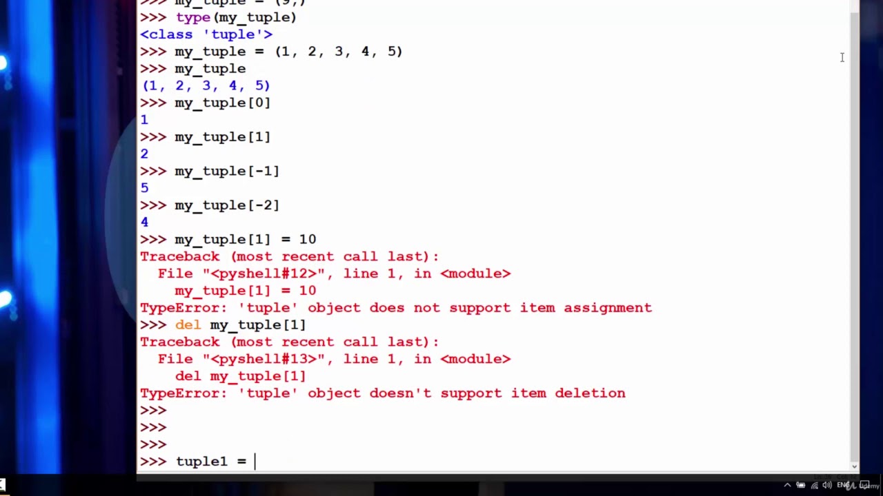 1 Python 3 Tuples Introduction Youtube
