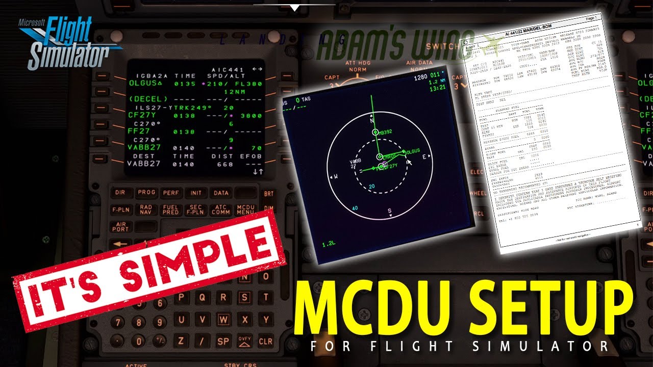 MCDU Setup Airbus A320 Neo in Flight Simulator 2020 #mcdu #msfs2020 ...