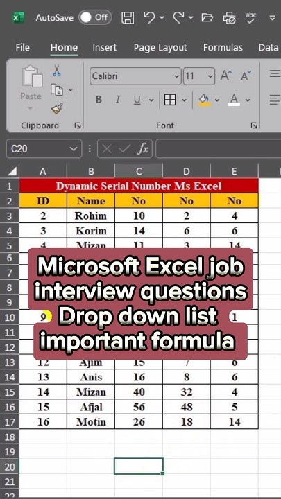Microsoft Excel Formula drop down list #shortsfeed #shorts #exceltips - YouTube