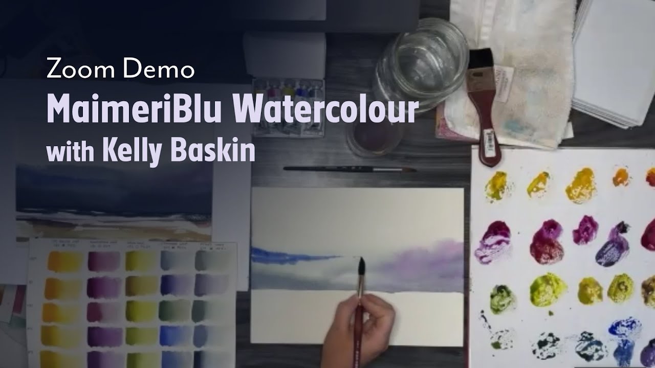 MaimeriBlu Watercolour Demo with Kelly Baskin - YouTube