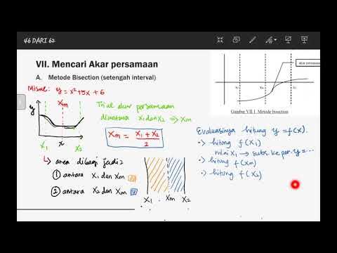 Mencari Akar Persamaan Metode Bisection dengan Matlab - YouTube