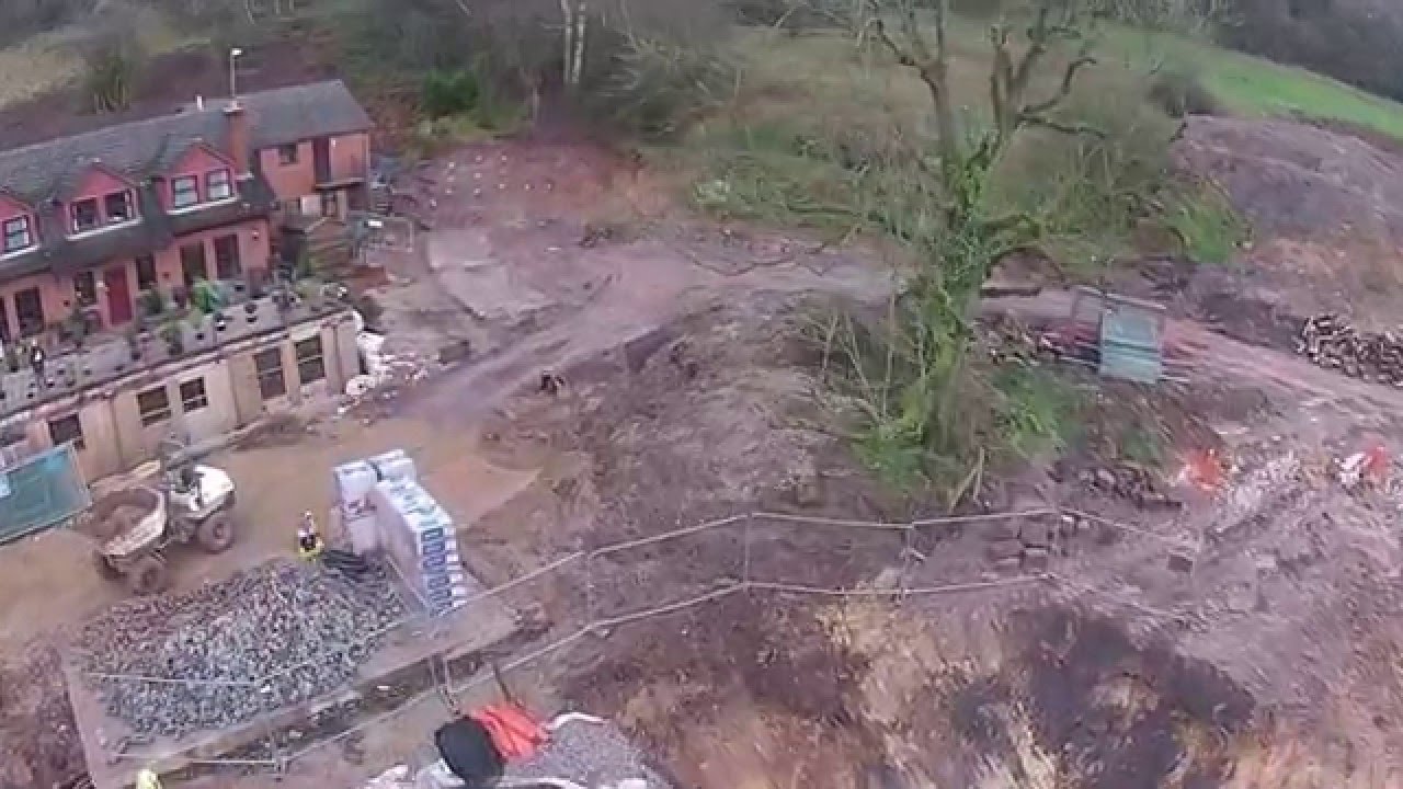 Construction of earth bund - YouTube