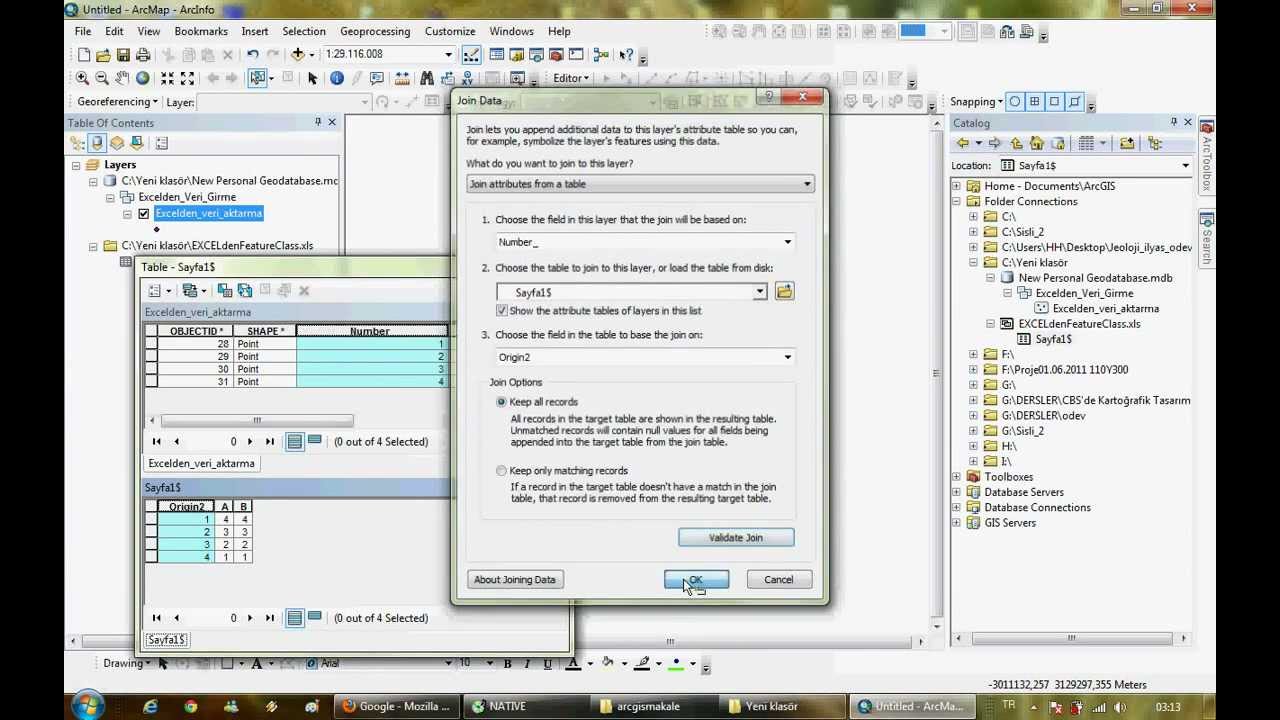 Arcmap Arcscene Gis Transfer Data From Excel To Gis Youtube
