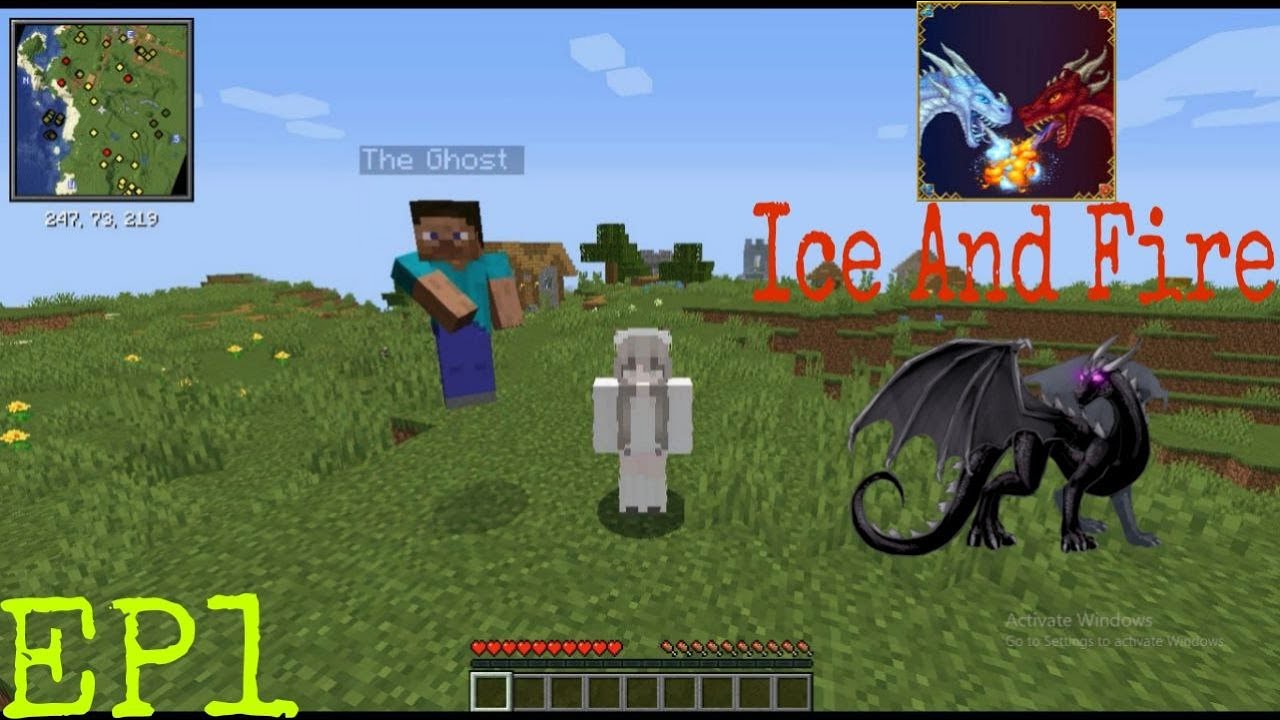 កំពូលអ្នកបំផ្លាញ☠: Minecraft multiplayer mod Ice🧊 And Fire 🔥 - YouTube