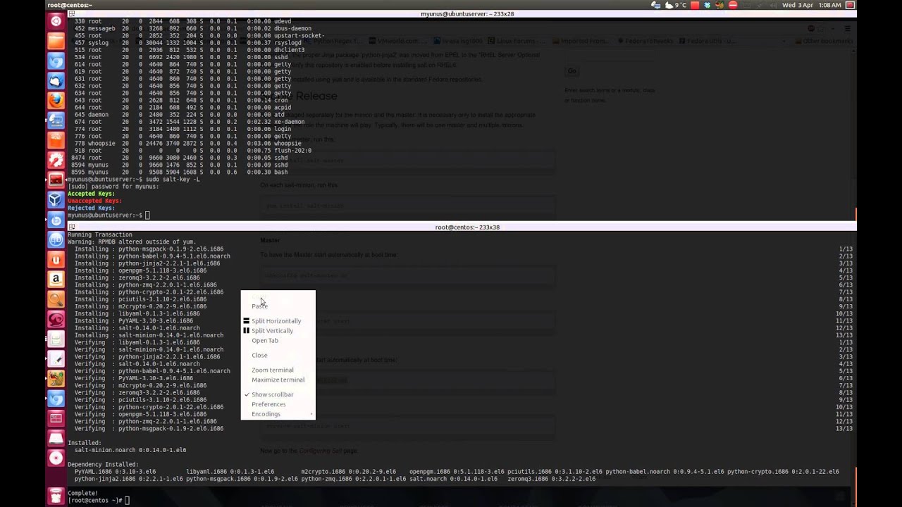How To Install Salt Stack Minion On Centos 6x And Run Commands Youtube 1667