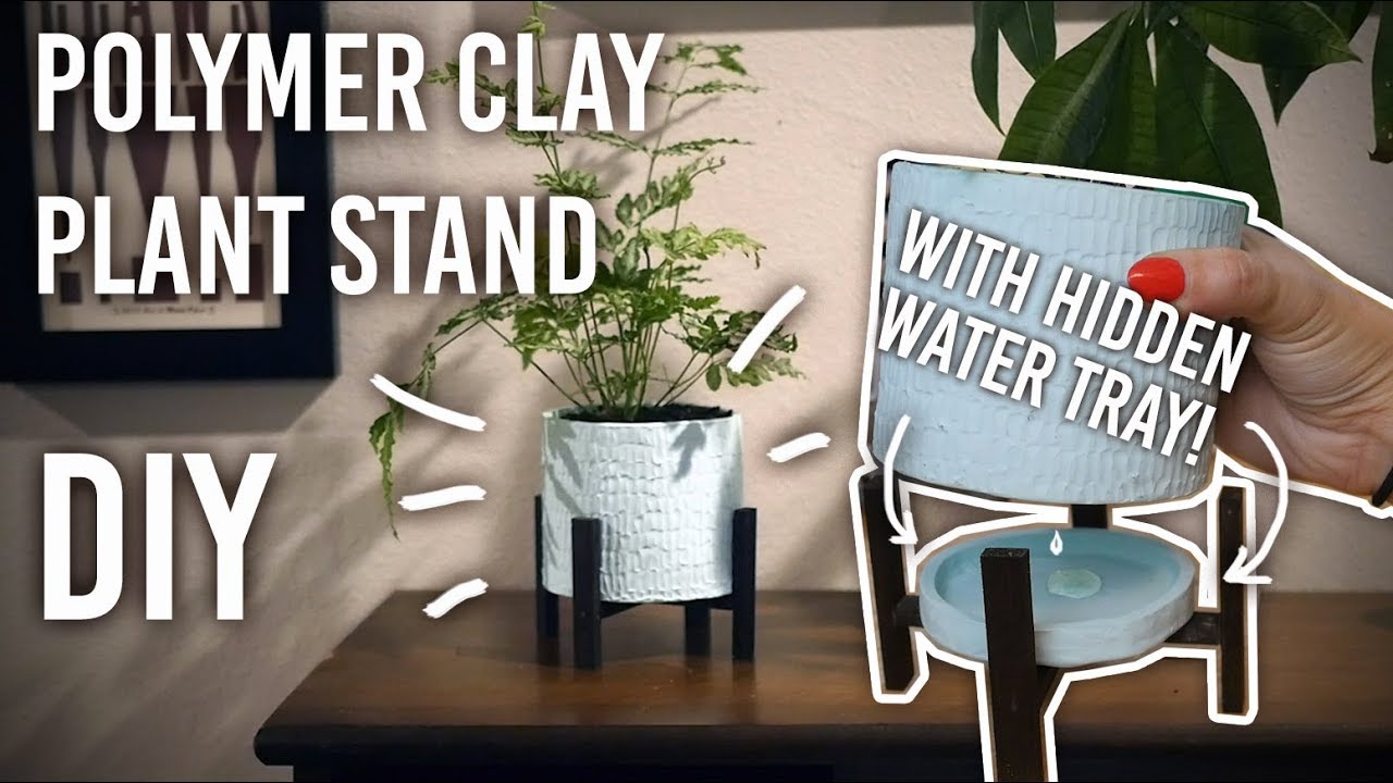 How to Make a Polymer Clay Planter with Hidden Drain Tray : DIY - YouTube