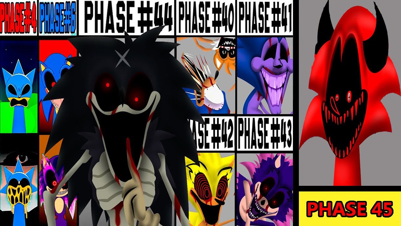 MY SPRUNKI OC: SONIC! / New Phase 1-45! Phase 45 & Phase 1-45 - YouTube