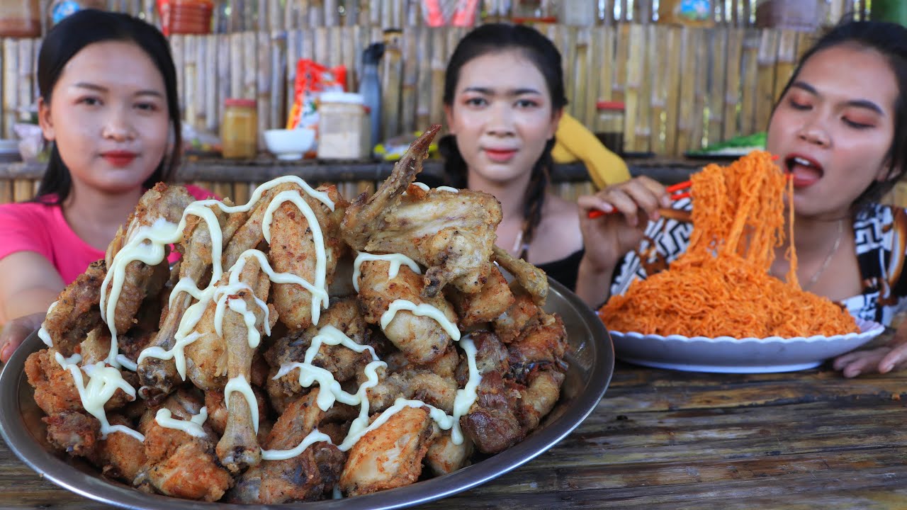 Chicken crispy with noodle cook recipe - Amazing cooking - YouTube