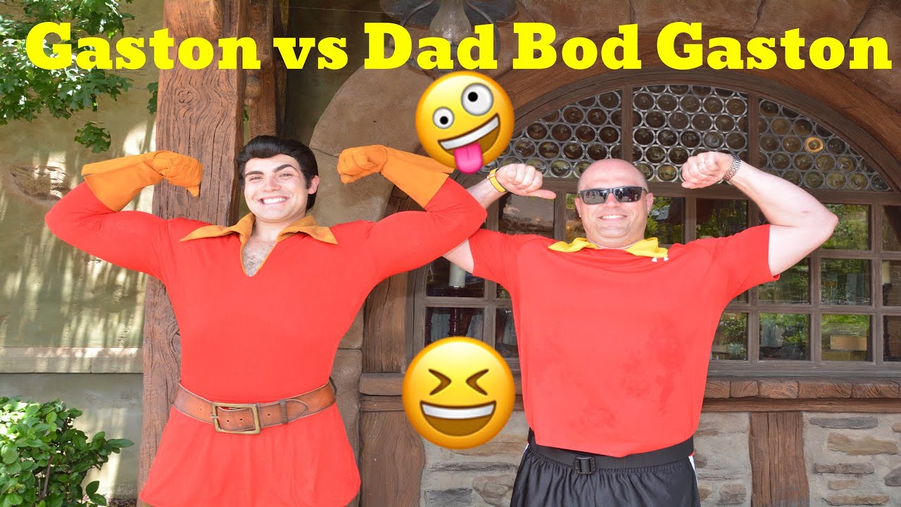 Gaston meets Mini Gaston and Dad Gaston | Walt Disney World - YouTube
