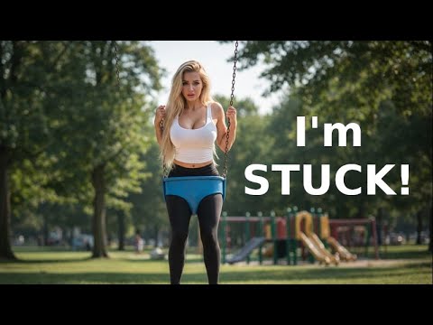Woman got completely STUCK in a Baby Swing!