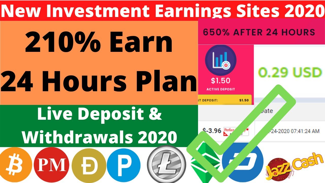 New Launched Earnings Sites 2020 | Make Money Online 2020 | 210% Earn ...