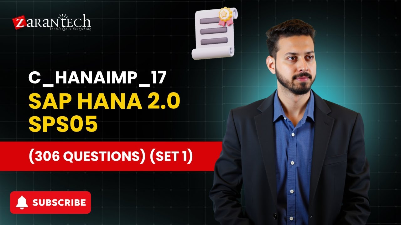 C_HANAIMP_17 - SAP HANA 2.0 SPS05 (Set 1) (306 Questions) | ZaranTech ...