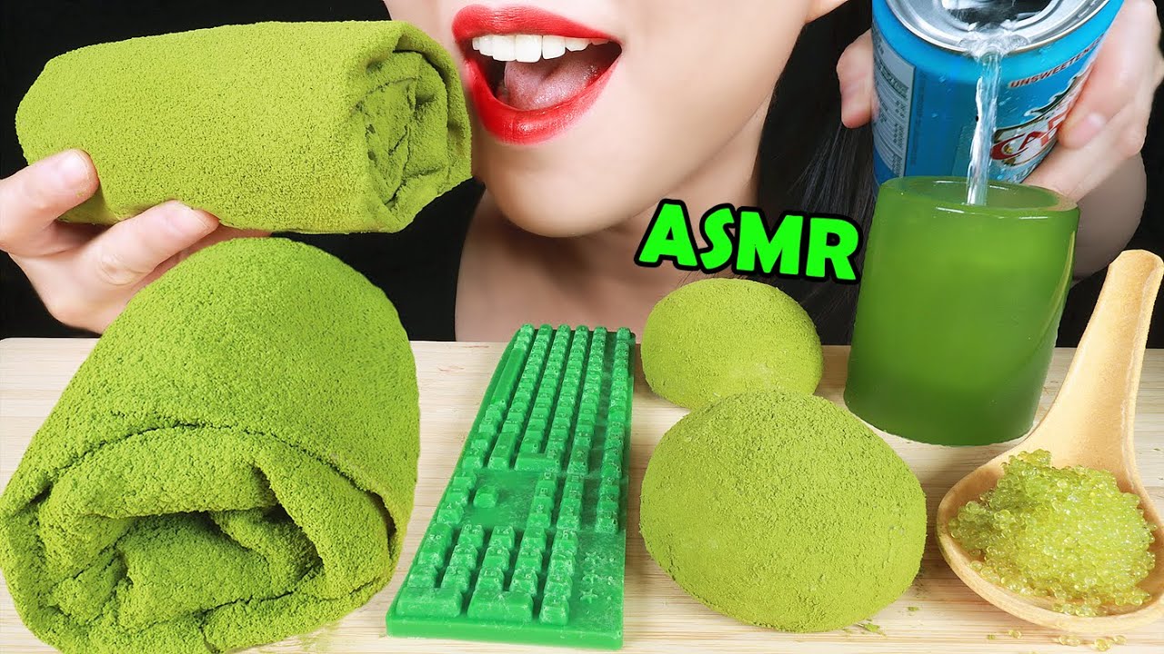 ASMR EDIBLE TOWEL CREPE CAKE, SHOT GLASS, SPOON, KEYBOARD, MOCHI, JELLY ...